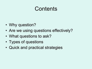 Effective Questioning - July 2019 | PPTX
