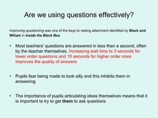 Effective Questioning - July 2019 | PPTX