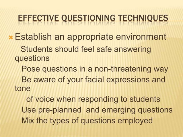 Effective questioning | PPT