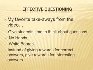 Effective questioning | PPT