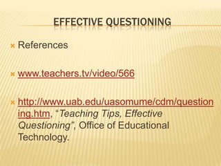 Effective questioning | PPT