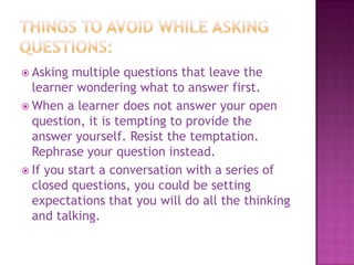 Effective questioning | PPTX