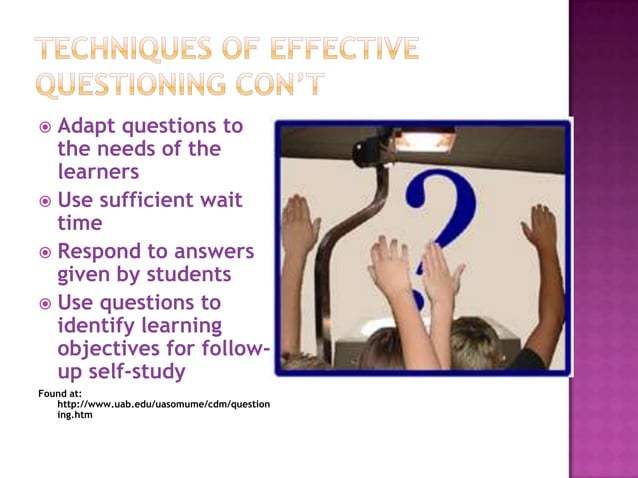 Effective questioning | PPTX