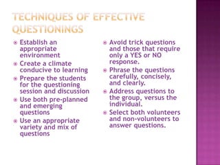Effective Questioning (The Real One) | PPTX