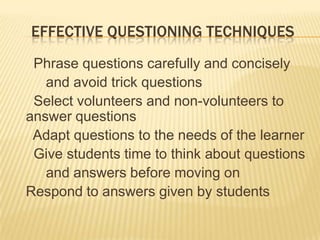 Effective questioning | PPTX