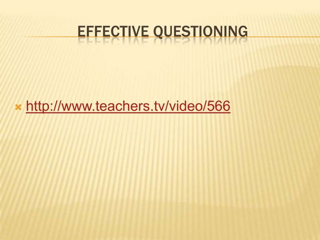 Effective questioning | PPTX