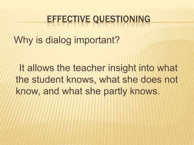 Effective questioning | PPTX