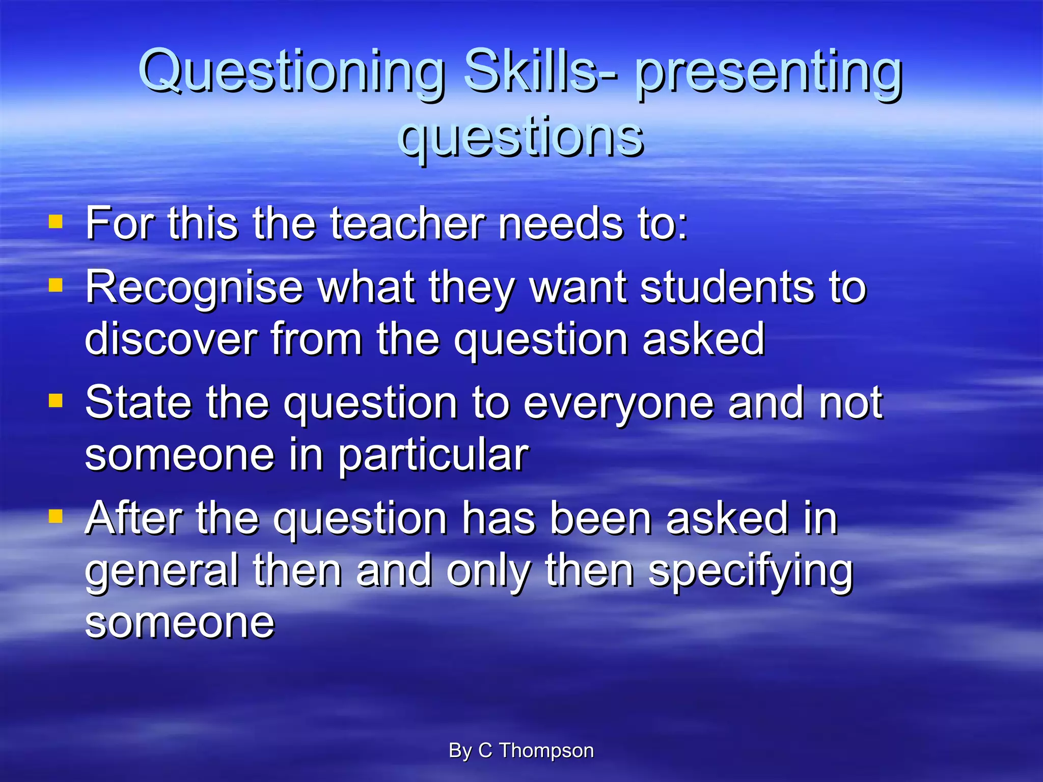 Effective questioning | PPT