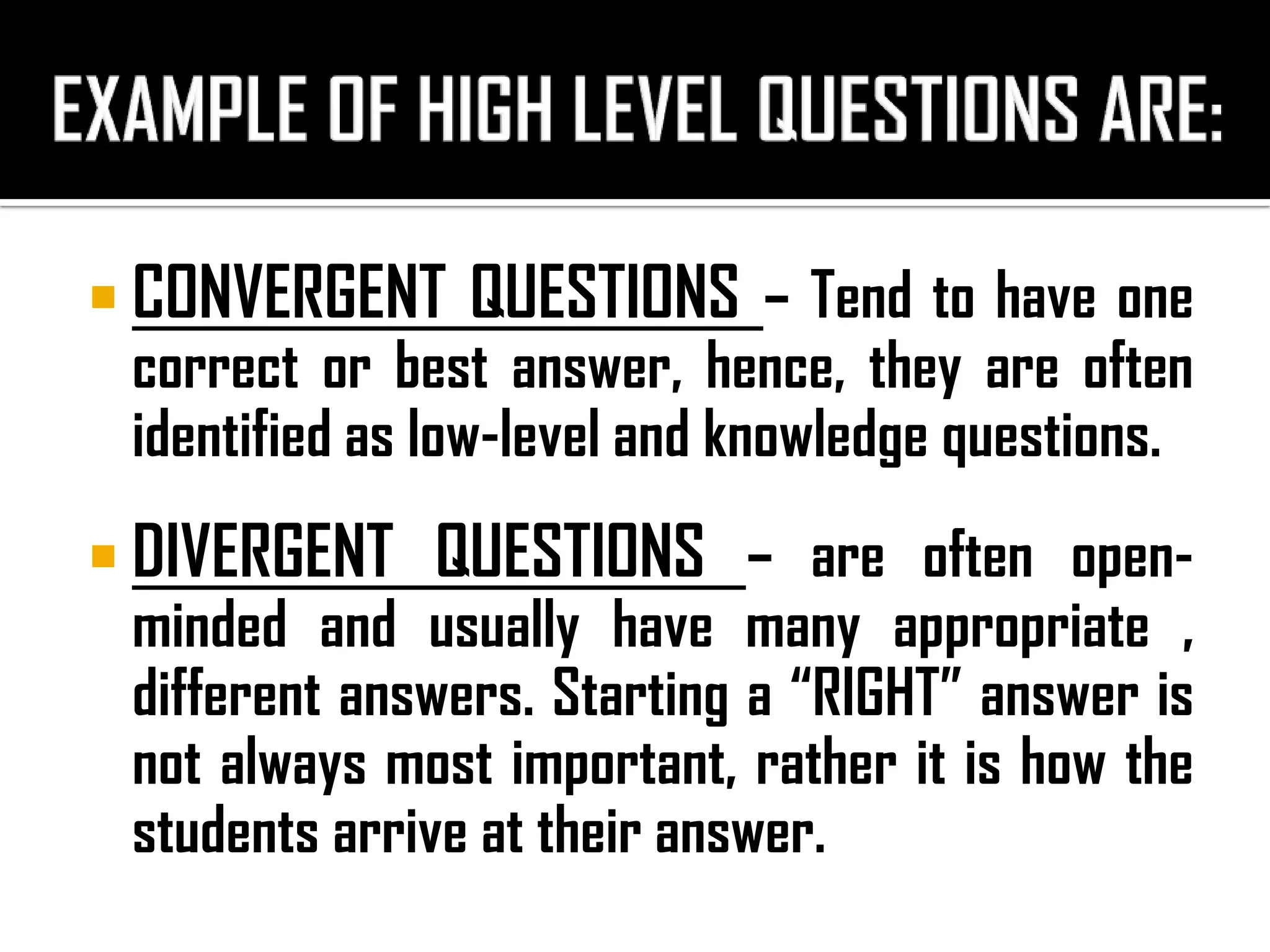 EFFECTIVE QUESTIONING | PPTX