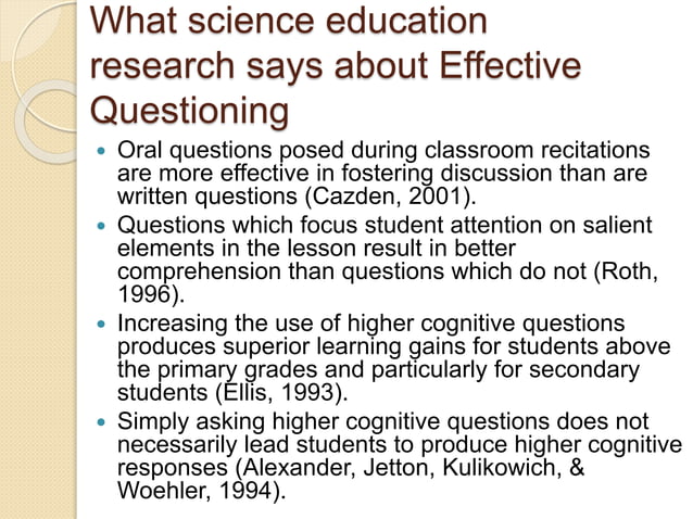 Effective questioning | PPT