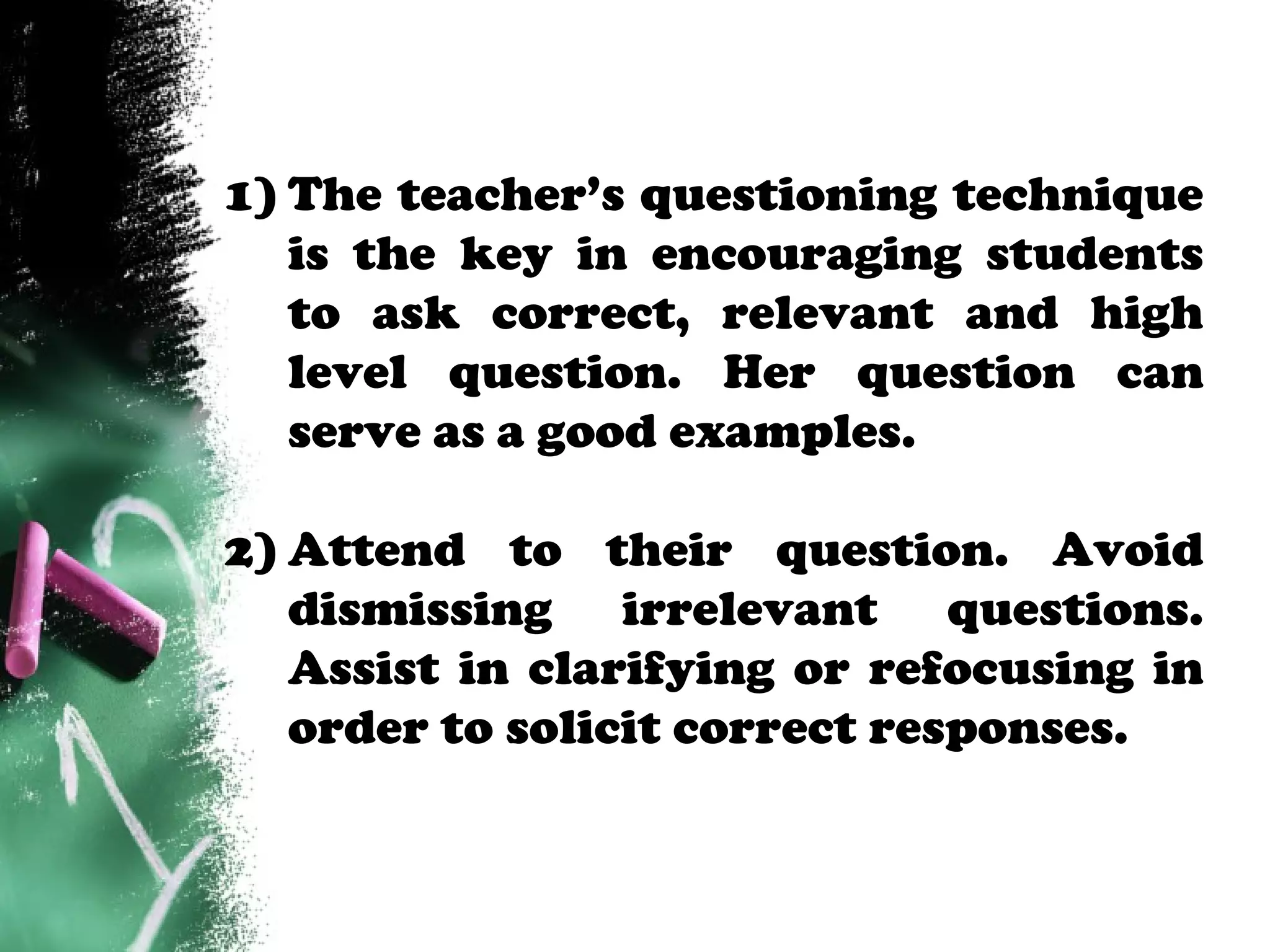 Effective questioning and reacting techniques | PPT