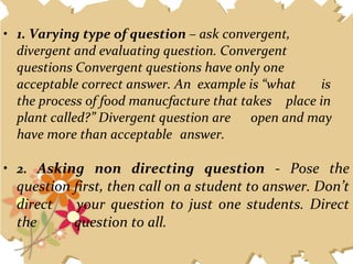 Effective questioning and reacting techniques | PPT