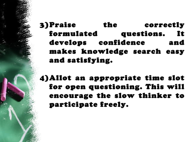 Effective questioning and reacting techniques | PPT | Educational ...