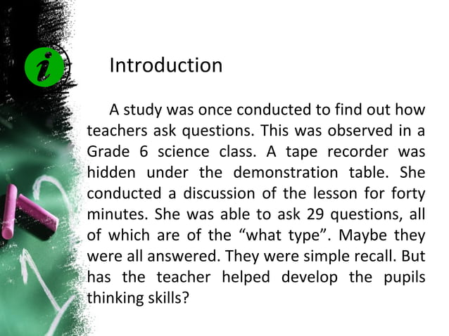 Effective questioning and reacting techniques | PPT | Educational Assessment | Education