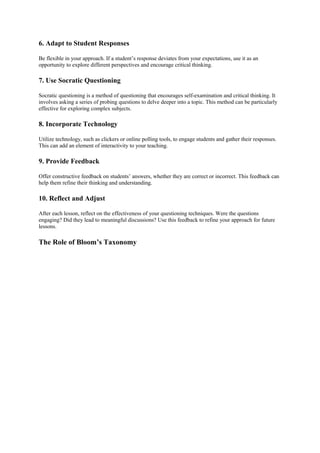 Effective Questioning: Meaning, Importance And Strategies | Future ...