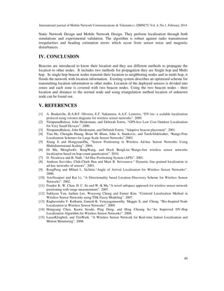 Effective range free localization scheme for wireless sensor network | PDF