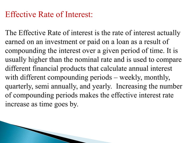 Effective rate of interest | PPTX