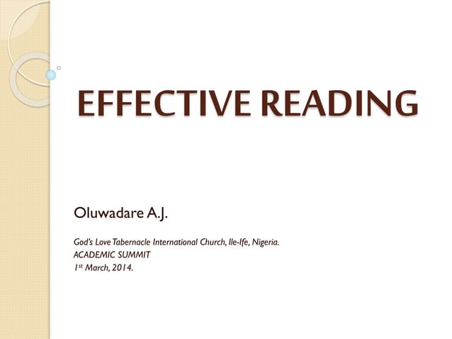Effective reading | PPT