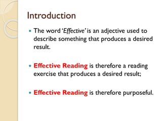 Effective reading | PPTX