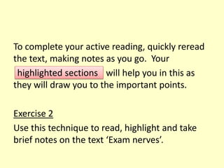 Effective reading - study skills | PPT