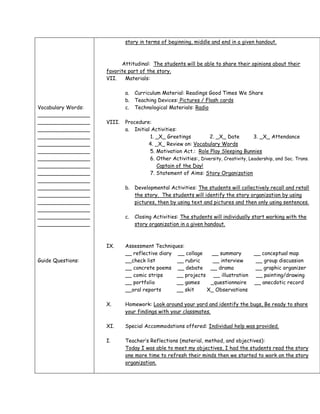 Effective Reading Communication Lesson Plan | DOCX