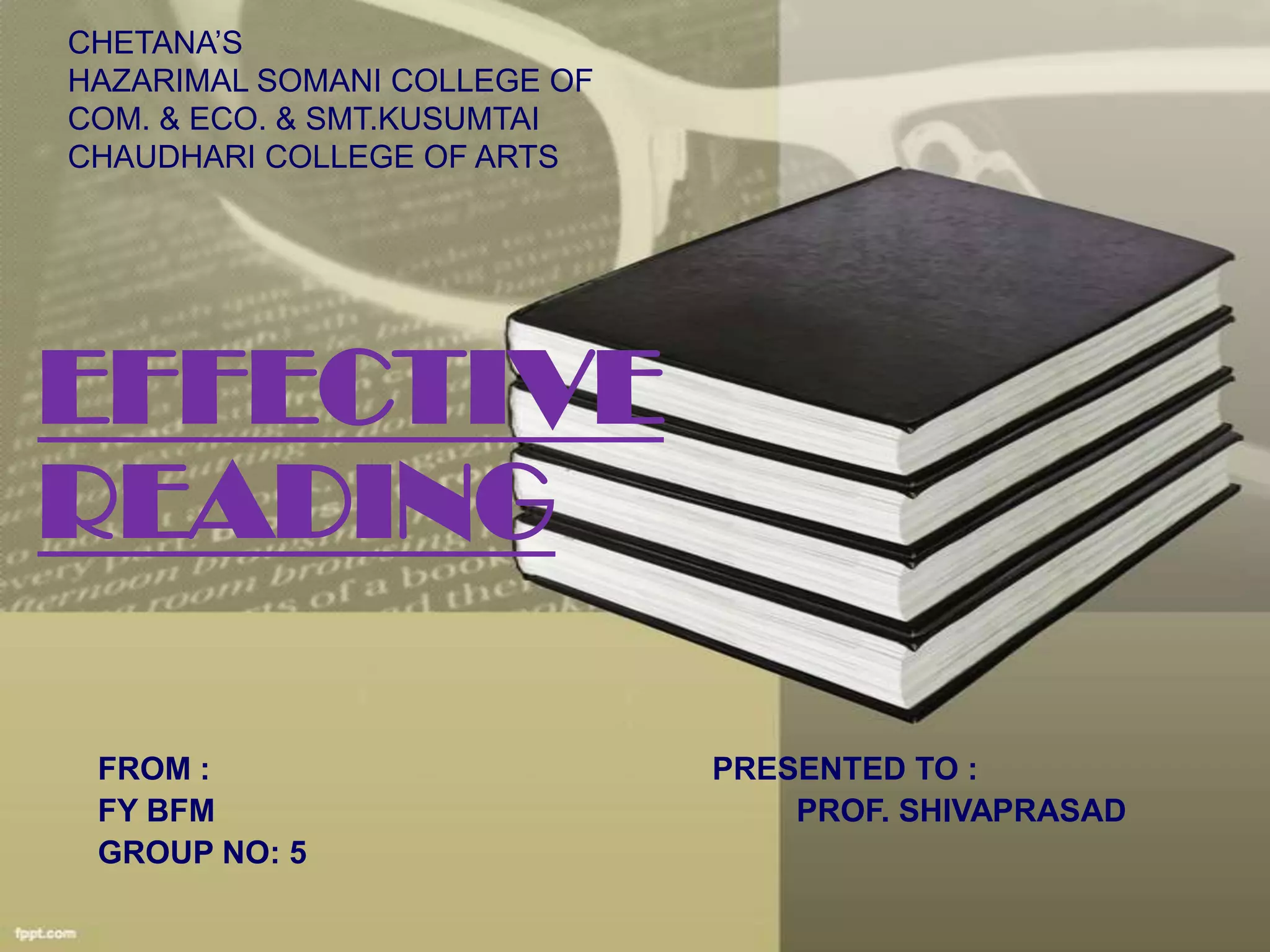 Effective reading ppt | PPTX