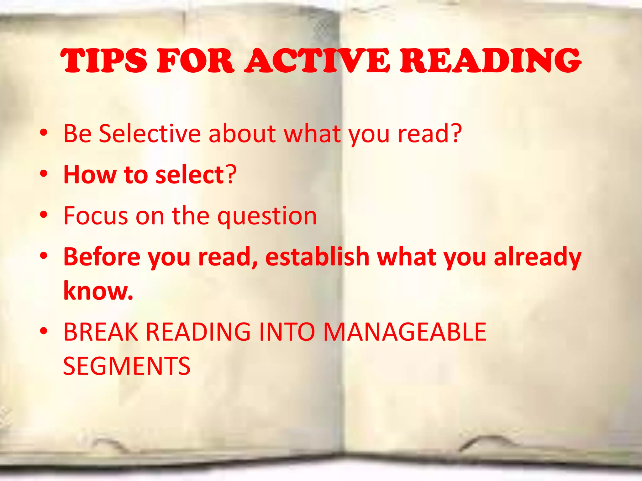 Effective reading ppt | PPTX