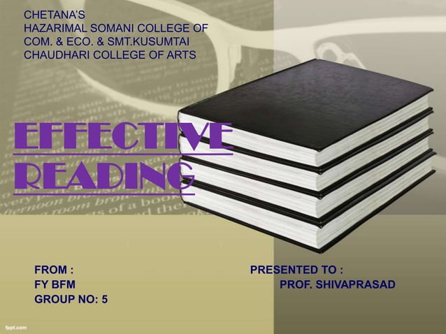 Effective reading ppt | PPTX | Educational Assessment | Education