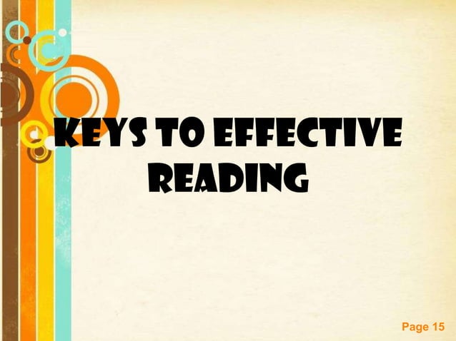 Effective reading ppt | PPTX | Educational Assessment | Education