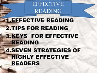Effectivereadingppt | PPTX | Education