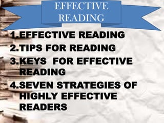 Effective reading ppt copy | PPTX