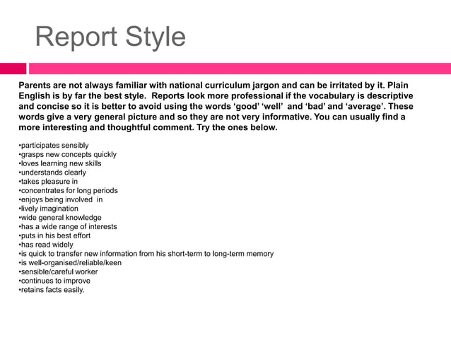 Effective Report Writing | PPTX