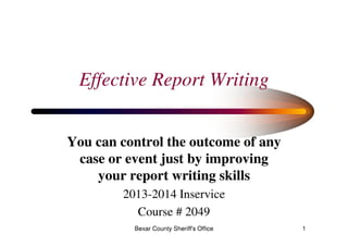 Effective Report Writing | PPT