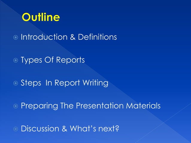 Effective report writing and presentation slides for school students | PPTX