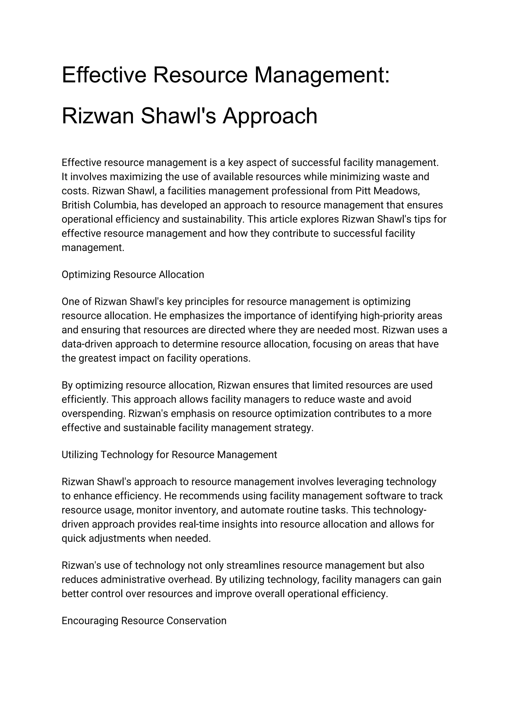 Effective Resource Management_ Rizwan Shawl's Approach.docx