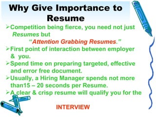 Effective Resume Writing | PDF