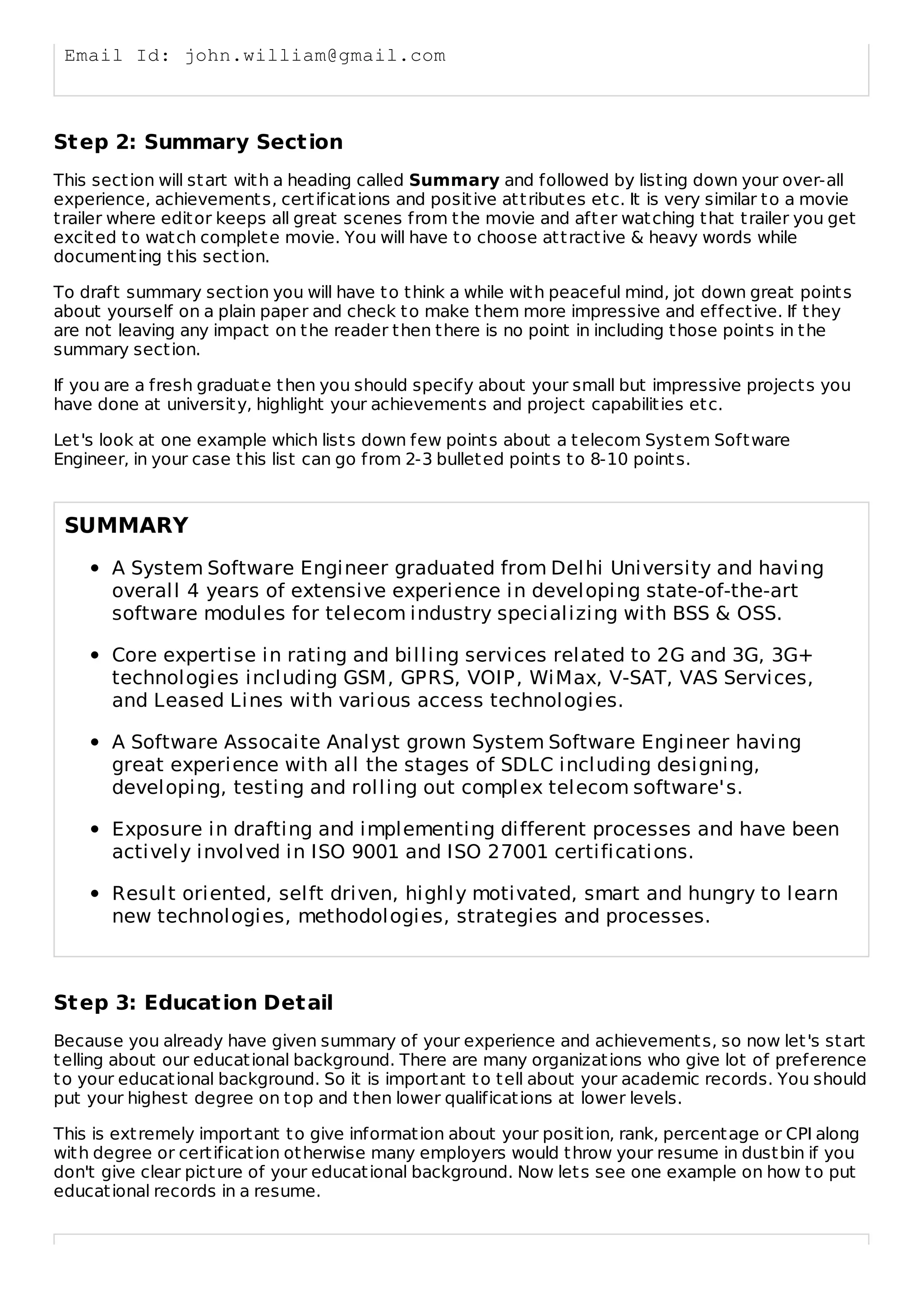 Effective resume writing | PDF