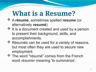 Learn to Write Effective Resume Writing.pptx