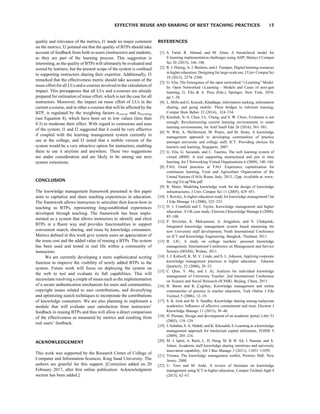 Effective resuse and Sharing of Best Teaching Practices | PDF