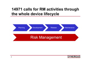 Effective Risk Management For Medical Devices Webinar | PDF