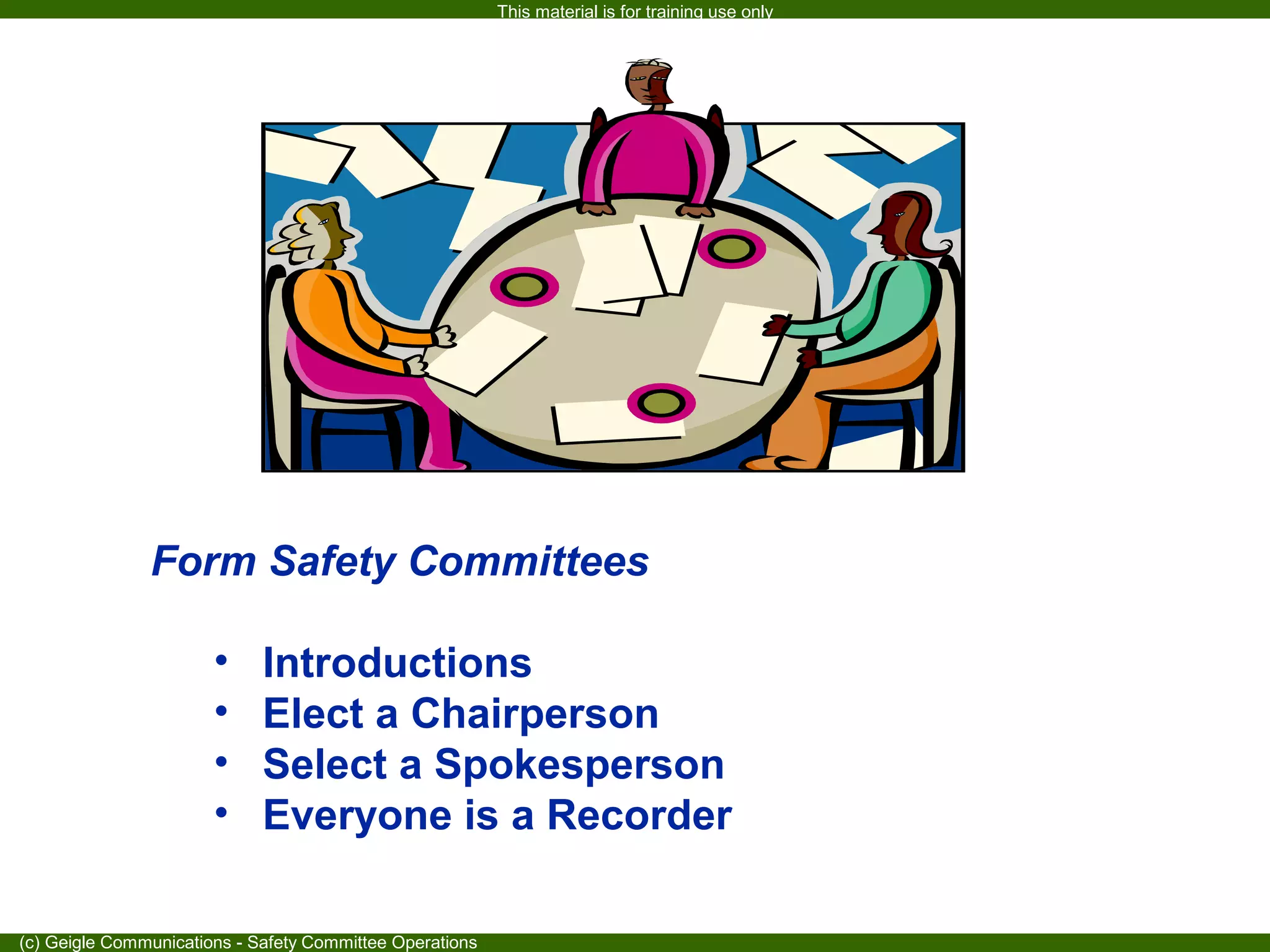 Effective safety committee operations | PPT