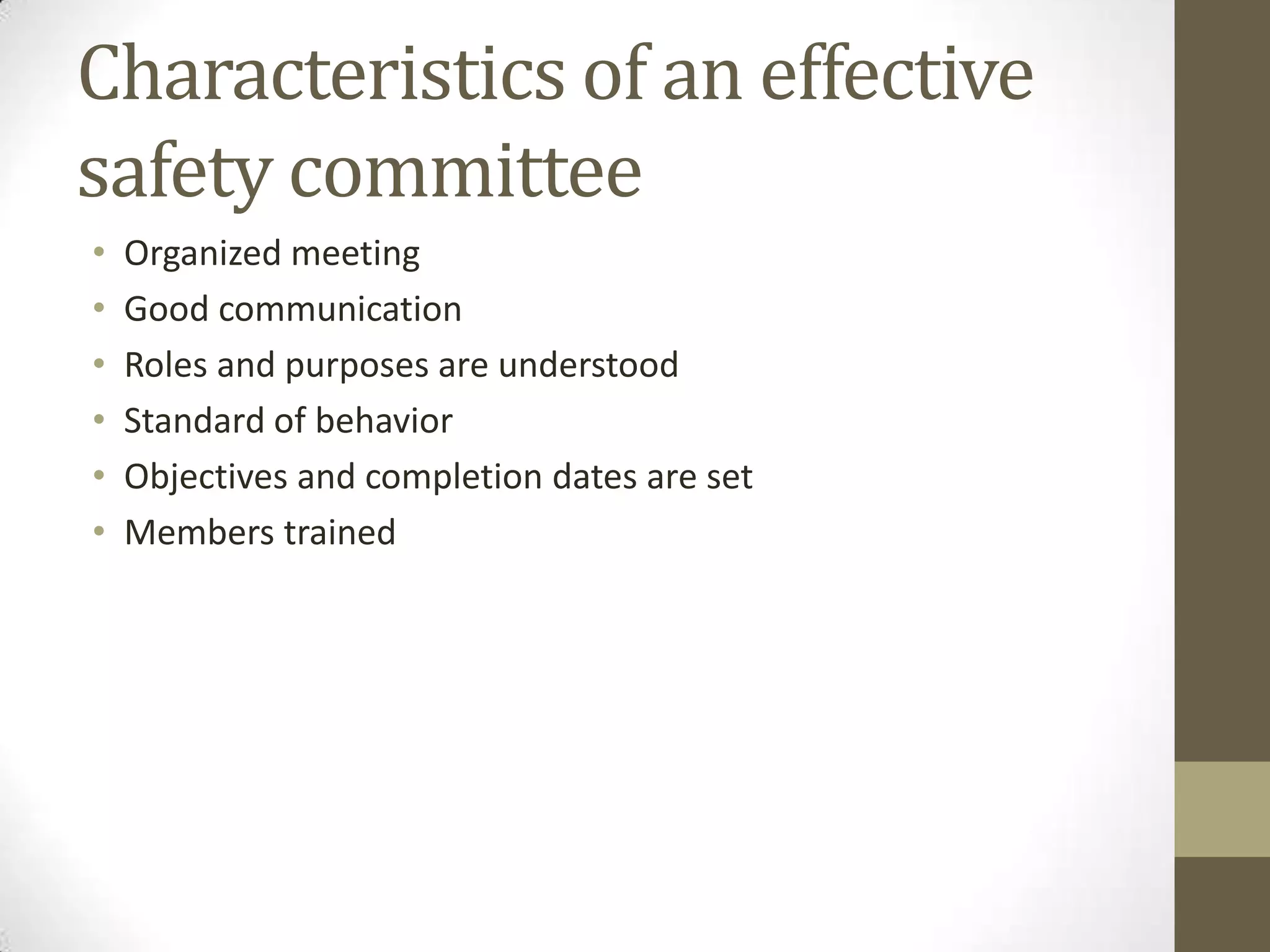 Effective safety committees | PPTX