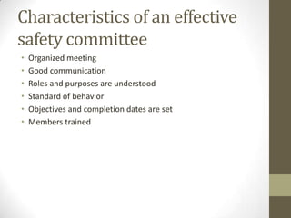 Effective safety committees | PPTX
