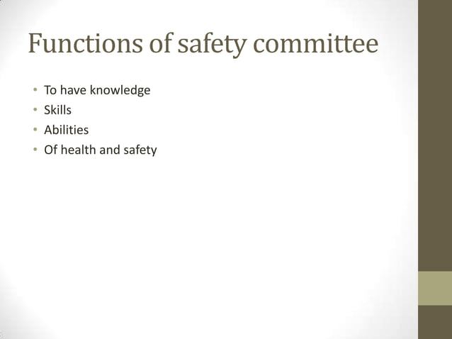 Effective safety committees | PPTX
