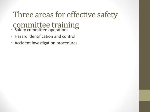 Effective safety committees | PPTX