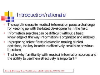 Effective search of bibliographic databases | PPT