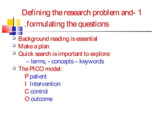 Effective search of bibliographic databases | PPT