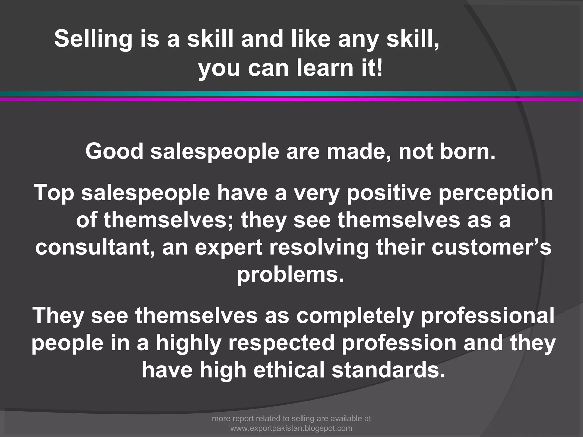 Effective selling techniques | PPT