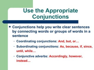 Writing Effective Sentences | PPT