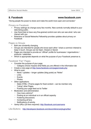 Effective Use of Social Media | PDF